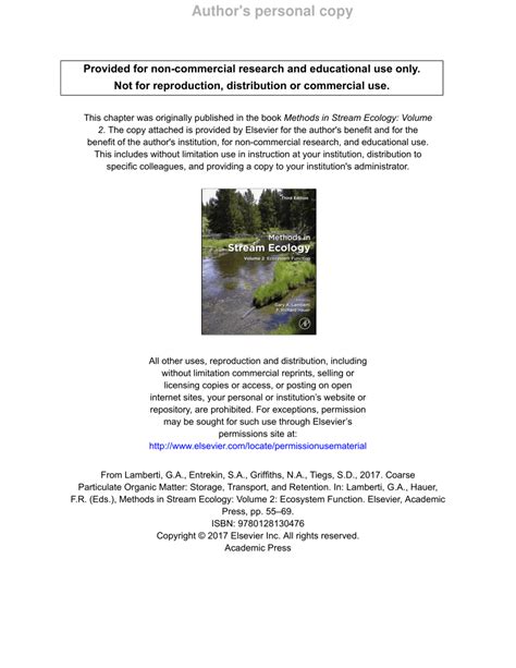 Pdf Coarse Particulate Organic Matter