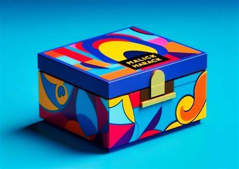 Premium Photo Colorful Box Mockup