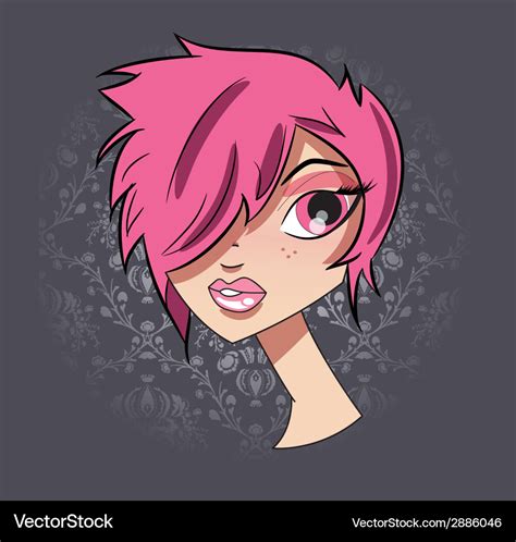 Portrait Of A Beautiful Girl Royalty Free Vector Image