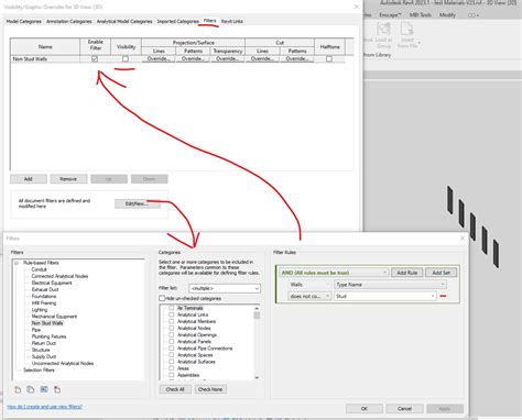 Show Only Specified Wall From Linked Files In Hosted View Autodesk
