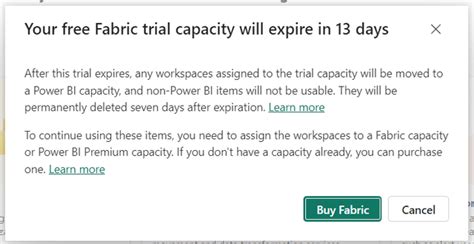 Reverting From Fabric Trial Capacity To Power Bi Premium Capacity R Microsoftfabric