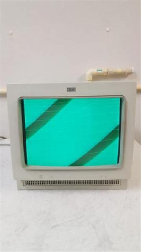 Vintage Ibm 83x7939 Computer Monitor 11 5 Crt Display Green Etsy