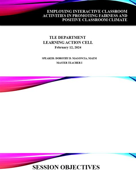 Employing Interactive Classroom Activities In Promoting Fairness And Pdf Classroom Learning