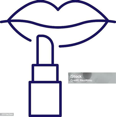 립스틱 개요 선형 이미지 그래픽 및 웹 디자인 앱 광고 다양한 카드 립스틱에 대한 스톡 벡터 아트 및 기타 이미지 립스틱 메이크업 화장품 벡터 Istock