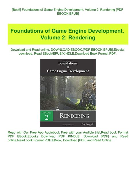 Best Foundations Of Game Engine Development Volume 2 Rendering Pdf Ebook Epub