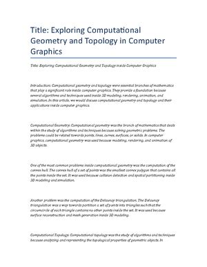 Game Engine Design And Development In Computer Graphics Game Engine Design And Development In