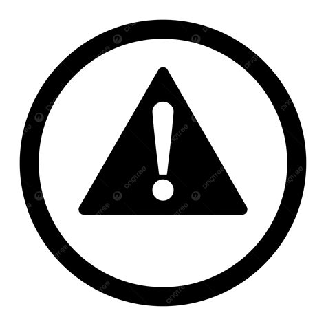 Warning Flat Black Color Rounded Raster Icon Exclamation Mark Black Risk Importance Precaution