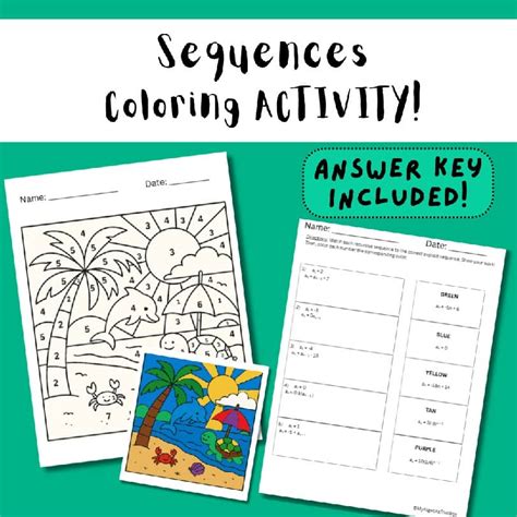 Sequences Coloring Activity Convert Recursive To Explicit Geometric And Arithmetic