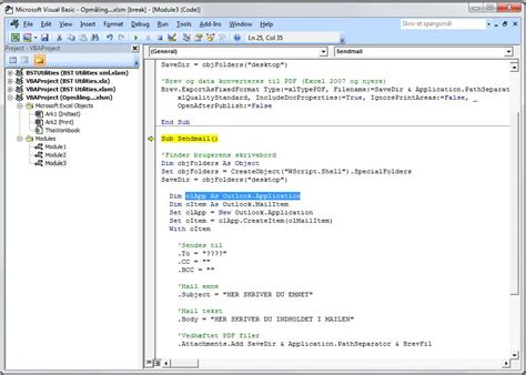 Email En Vedhæftet Fil Med Vba Dansk Regneark Forum