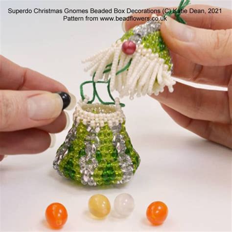 Beaded Christmas Gnomes Beaded Box Decorations Online Class Perline