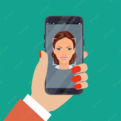 Premium Vector Face Recognition System Concept