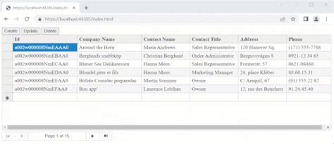 consume web api to perform crud operations on flexgrid using javascript