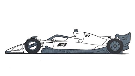 simple race car drawing side view