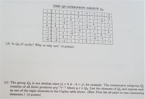 Solved 1. Consider the following Cayley table: THE | Chegg.com