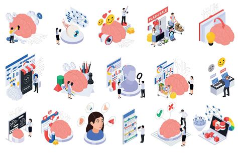 Neuromarketing Isometric Set 28705417 Vector Art At Vecteezy
