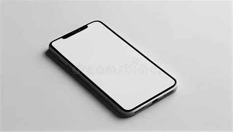 Closeup Of A Cell Phone Table With A Sleek White Apple Super Flat Face