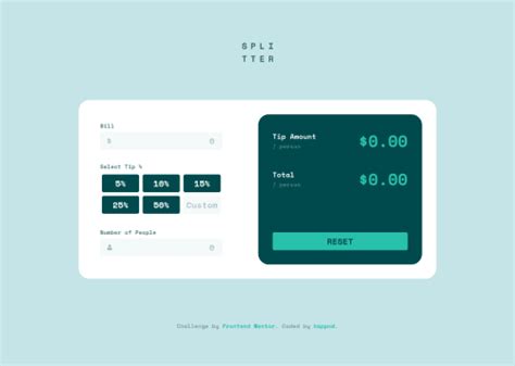 Frontend Mentor Tip Calculator App Using Grid And Flexbox Coding