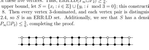 an optimal err ld set on the infinite ladder graph with density 5 6