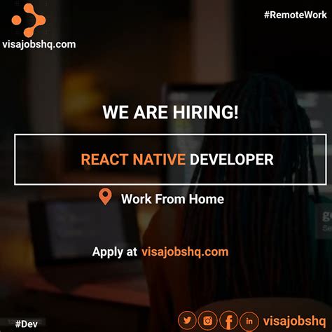 HIRING A REACT NATIVE DEVELOPER THIS IS A FULLY REMOTE ROLE WORK FROM ANYWHERE IN THE WORLD
