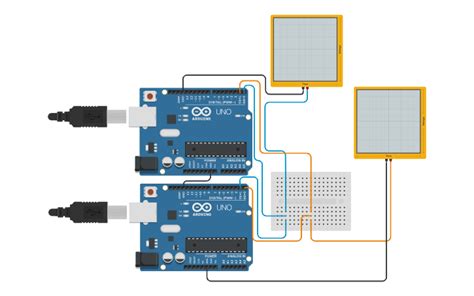 Circuit Design Serial Communication Tinkercad