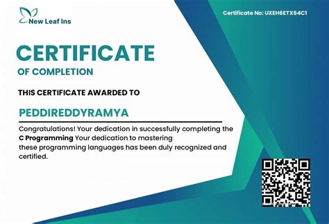 i am excited to share i have completed my new course on c programming