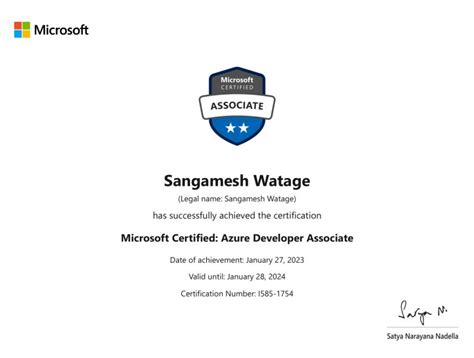 Sangamesh Watage On Linkedin Azurecertified Azuredeveloper
