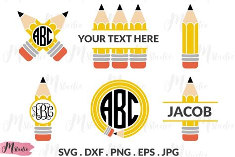 Pencil Monogram Svg