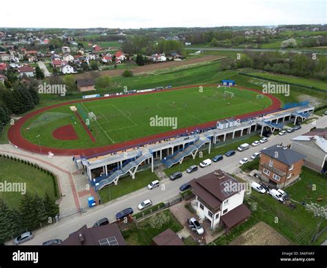 Ropczyce Poland April 6 2024 Aerial View Of A Local Football