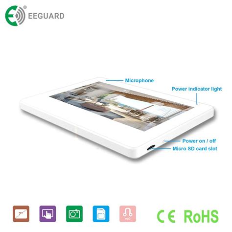 TCP IP 7 Touch Screen Intercom System Visual Door Intercom Phone Monitor Video Doorphone And