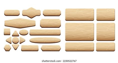 Wooden Game Ui Asset Gaming User Stock Vector Royalty Free 2230522767