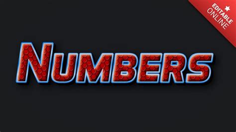 Numbers Spider Man Text Effect Generator