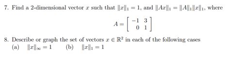 Solved Find A Dimensional Vector X Such That X Chegg