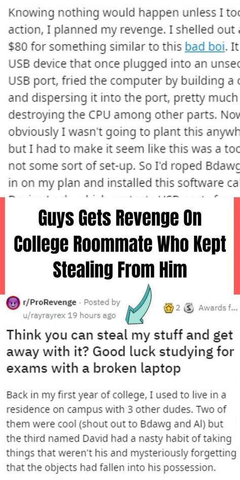 Guys Gets Revenge On College Roommate Who Kept Stealing From Him College Roommate Revenge