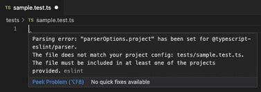 parserOptions project has been set for typescript eslint parser をなんとかする ティーポットは珈琲を淹れられない