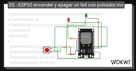 05 Esp32 Encender Y Apagar Un Led Con O Wokwi Esp32