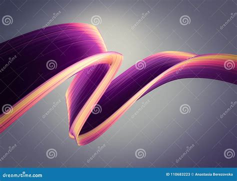 3d Render Abstract Background Colorful Twisted Shapes In Motion