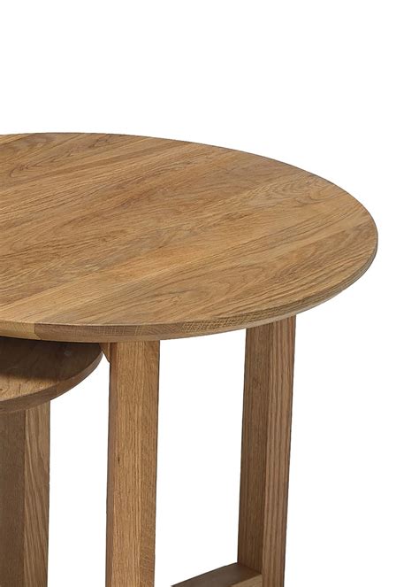 Nest Of Tables Oak And Round Nest Of Tables Matalan