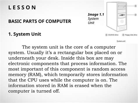 CSS Lesson 2 Pptx Parts And Function Of Computers PPT