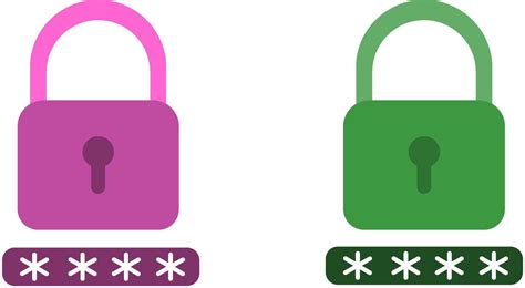 Password Security Icon Illustration Set Lock And Pin Code For Safety