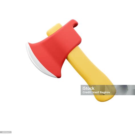 도끼 3d 그림 도끼의 3d 렌더링 아이콘입니다 흰색 배경에 고립 된 나무 도끼 아이콘 3d 렌더링 도끼 아이콘입니다 3차원 형태에 대한 스톡 사진 및 기타 이미지 Istock