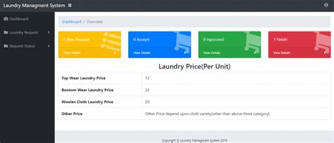 Laundry Management System Using PHP And MySQL Laundry Management System Projects