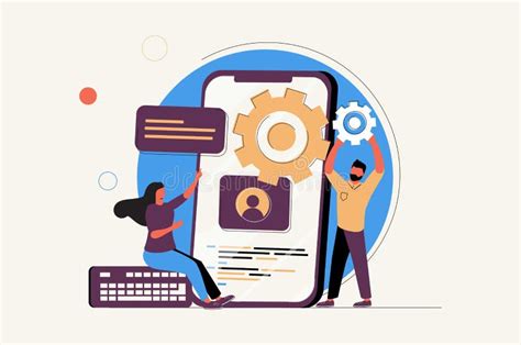 System Software Update Or Upgrade Application Loading Process Symbol Web Screen Vector