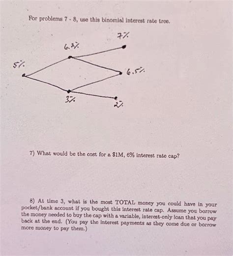 solved for problems 7−8 use this binomial interest rate