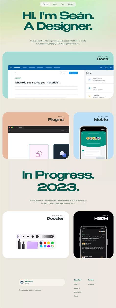 Seán Halpin Product Designer on Landbook get inspired by portfolio design and more