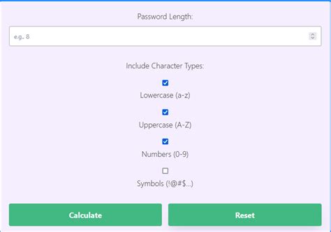 Password Combination Calculator How Many Possible Passwords Are There
