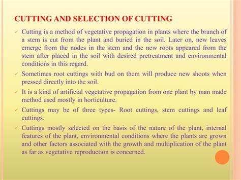 Vegetative Propagation In Plants With Special Reference To Cutting Vegetative Propagation In Plants With Special Reference To Cutting
