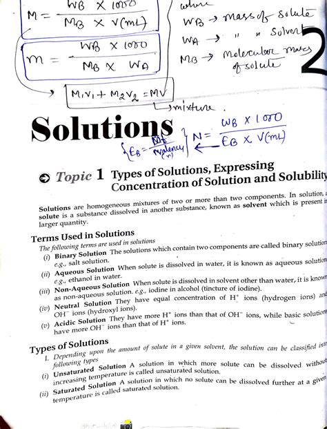 Solution Types Of Solutions Expressing Concentration Of Solution And Solubility Chemistry