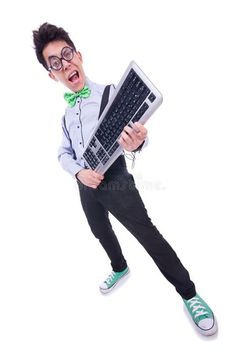 Computer Geek Nerd Stock Image Image Of Humor Cute 33136605