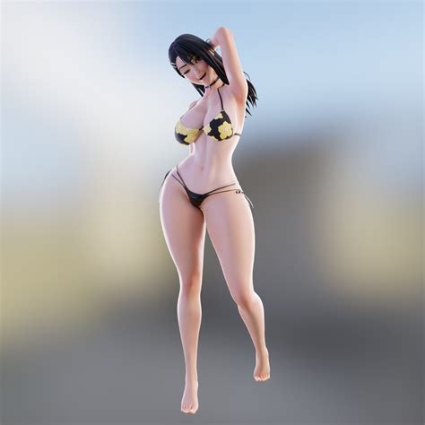 Asian Anime Sexy Girl Rigged Nude And Outfit 3d Model Turbosquid
