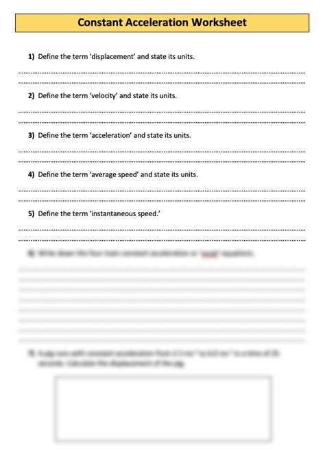 Constant Acceleration Worksheet Motion Graphs Practice Worksheet